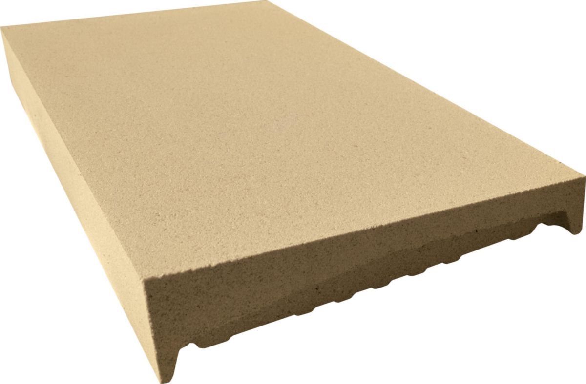 Chaperon de mur 1 pente Optipose - ton pierre - 49x28x4/6,4 cm - WESER