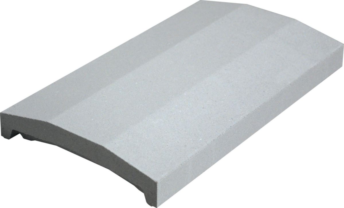 Chaperon de mur 2 pentes Optipose spécial platine - gris - 49x28x4/5,9 ...