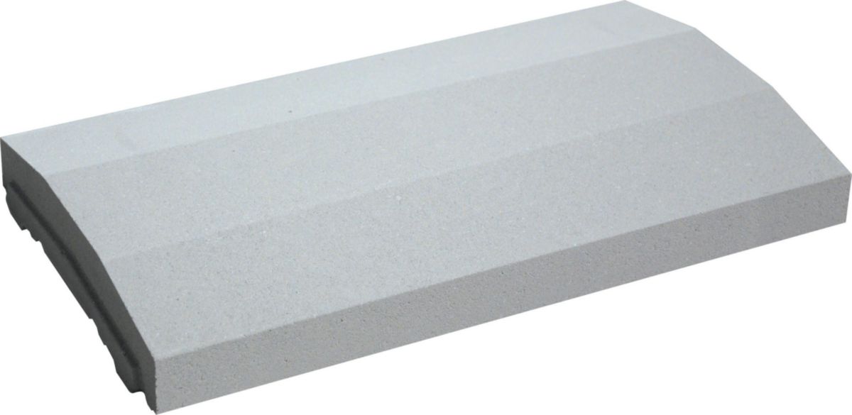 Chaperon de mur 2 pentes Optipose spécial platine - gris - 49x28x4/5,9 ...