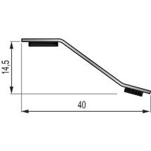Seuil de porte adhésif butyle multi-niveaux - inox brossé - 40x930 mm ...