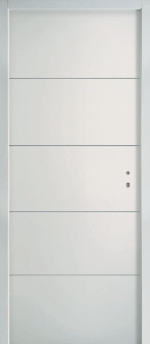 Bloc porte Moderna Horizon lignes horizontales alvéolaire 204x63 cm ...