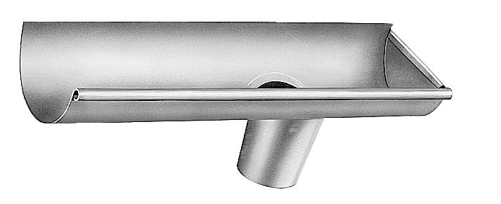 Embout à talon et moignon cylindrique pour gouttière 1/2 ronde de 33 ...