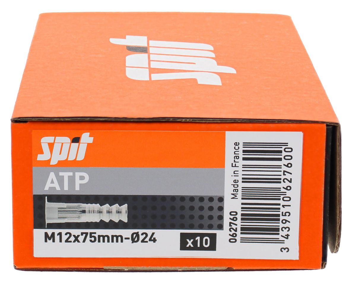 Cheville ATP M12x75 la boîte de 10 réf. 062760 - SPIT