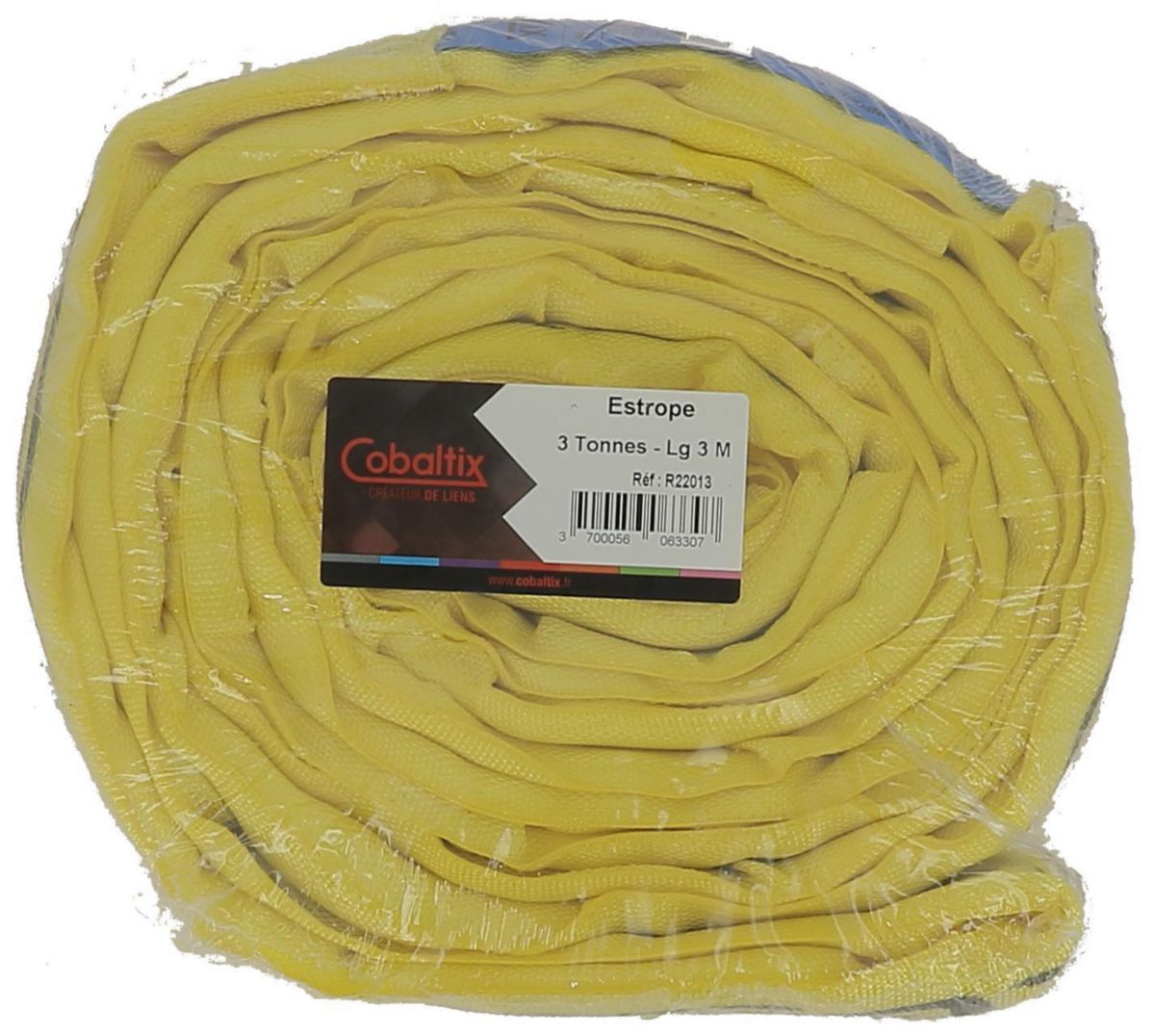 Estrope synthétique B22/3T - jaune - L. 3 m - COBALTIX