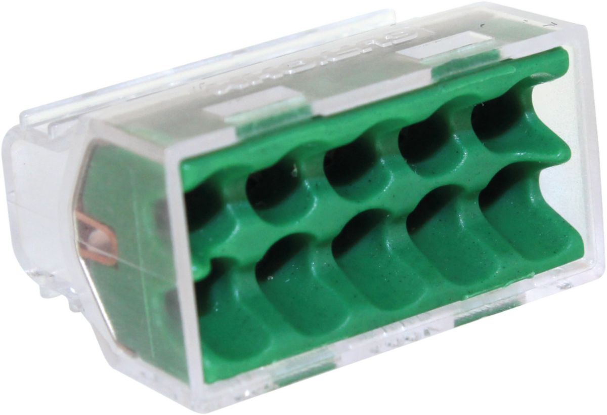 Connecteur électrique rapide - 10P - vert/transparent - boîte de 100 ...