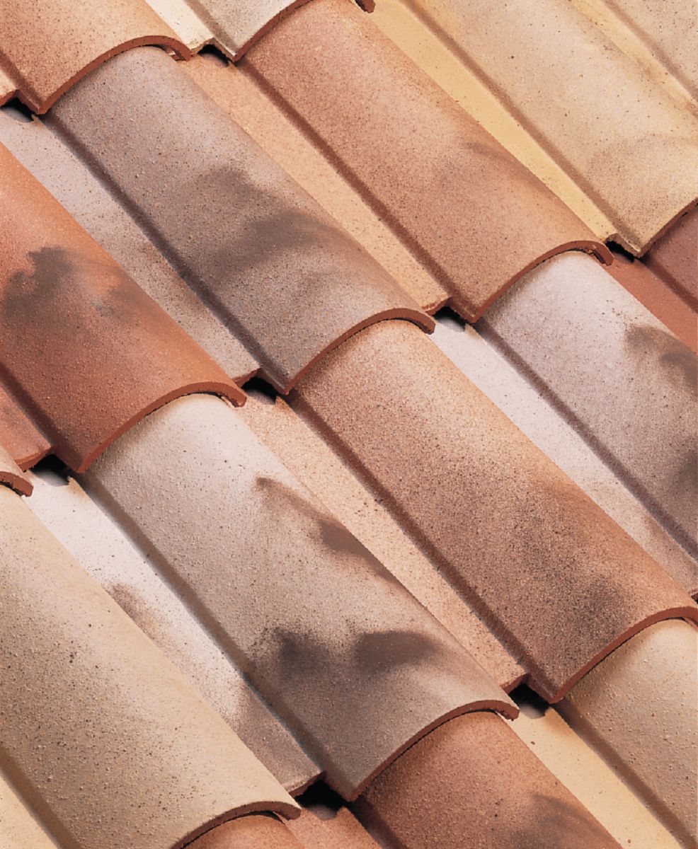 Tuile terre cuite Oméga 10 Ste Foy vieux toits 495x305 mm teinte 127 ...