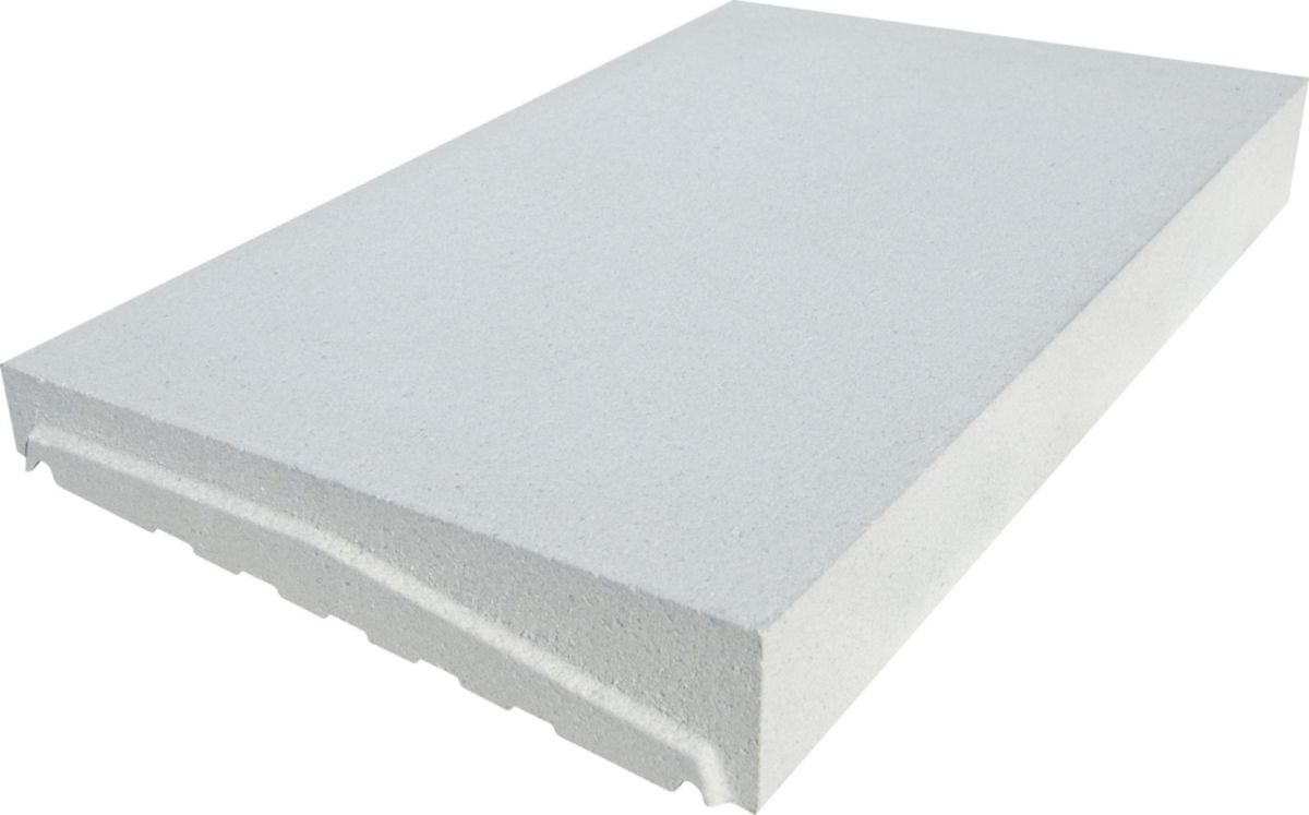 Chaperon de mur 1 pente Optipose - blanc cassé - 49x33x4/6,8 cm - WESER